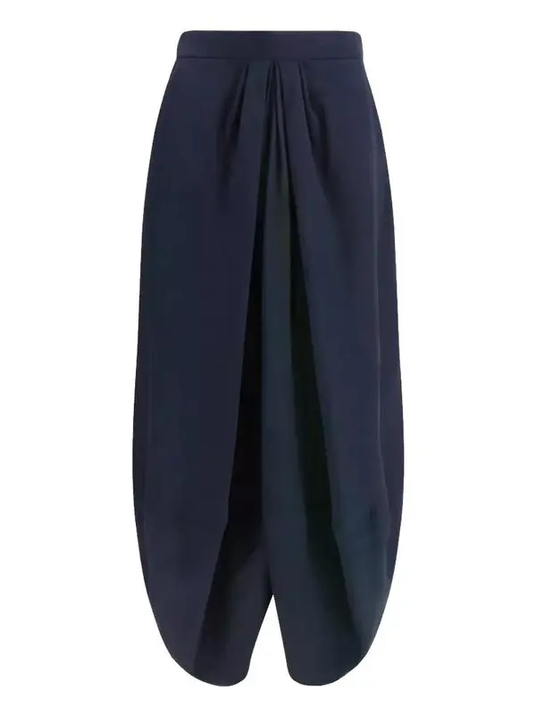 Giorgio Armani Pleated Tulip-hem Skirt - Blue