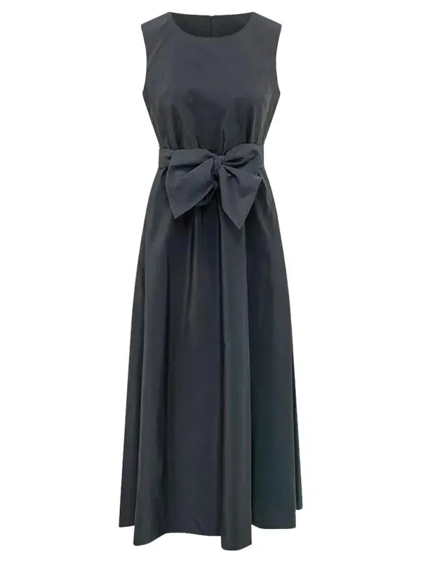 Max Mara Sleeveless Flared Taffeta Dress - Blue