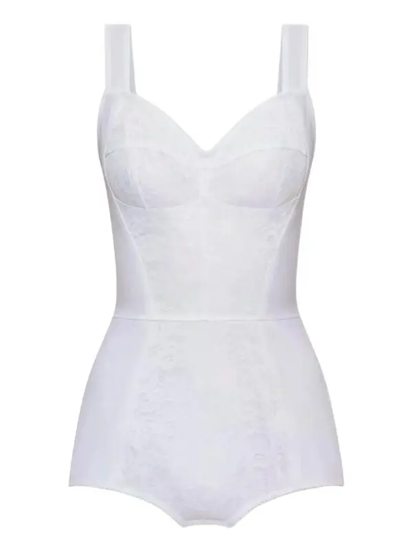 Dolce & Gabbana Lace Insert Bodysuit - White