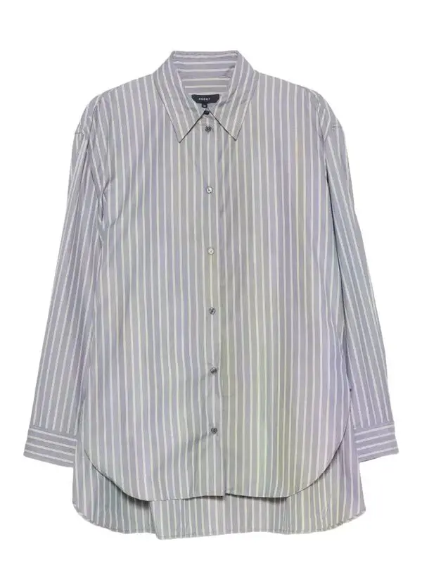 Soeur Vertical Stripe Cotton Shirt - Blue