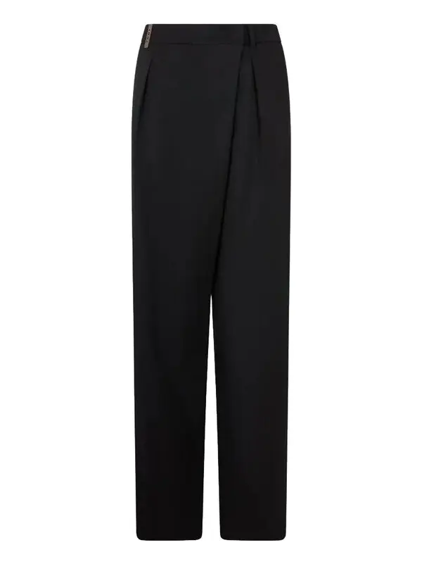 Peserico Pleated Wrap-style Trousers - Black