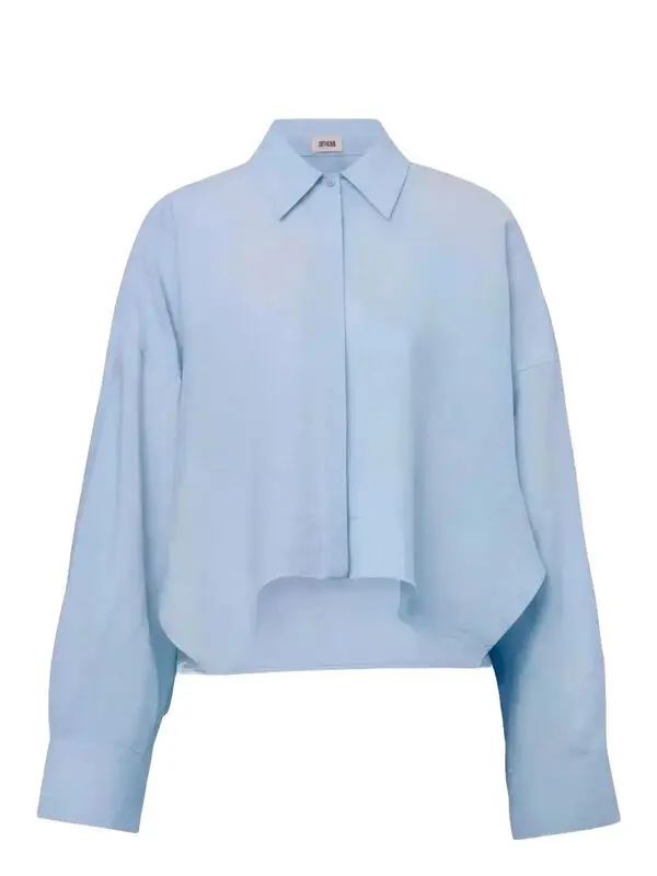 DRYKORN Oshia Asymmetric Hem Shirt - Blue