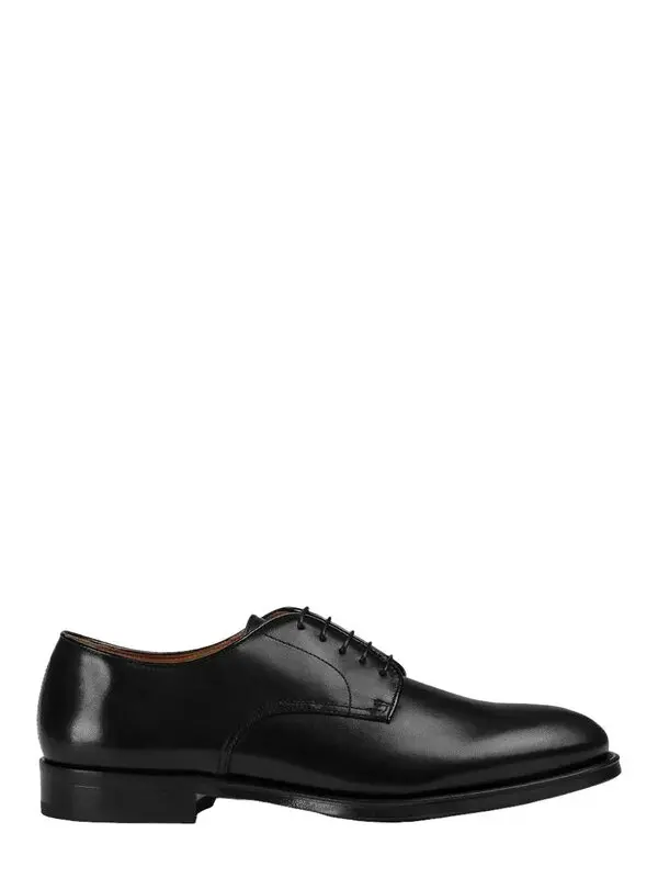 DOUCAL'S Leather Derby Shoes - Black