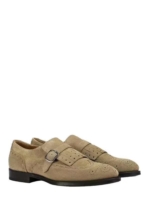DOUCAL'S Fringed Brogue Monk Shoes - Neutrals