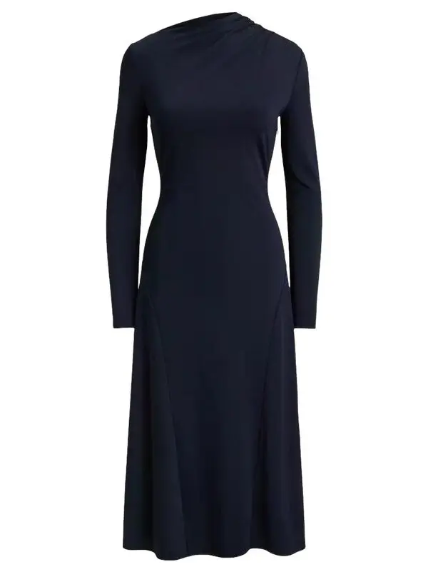 Ralph Lauren Yamilla Draped Midi Dress - Blue
