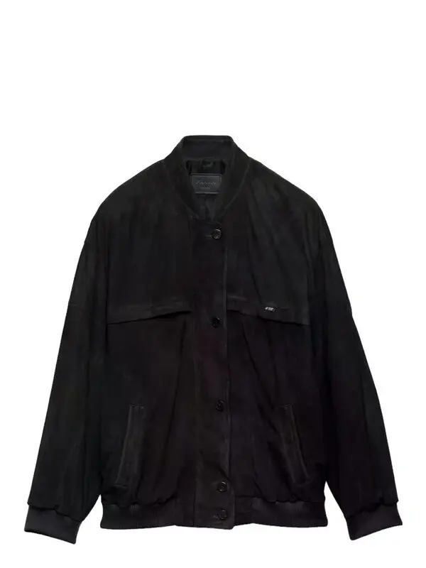 Prada Suede Blouson Jacket - Grey