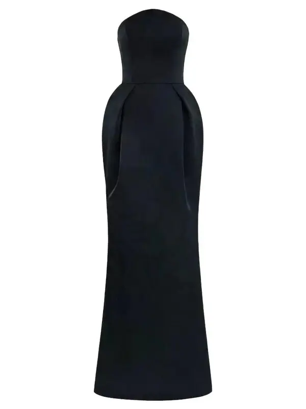 GEMY MAALOUF Strapless Floor-length Gown - Black
