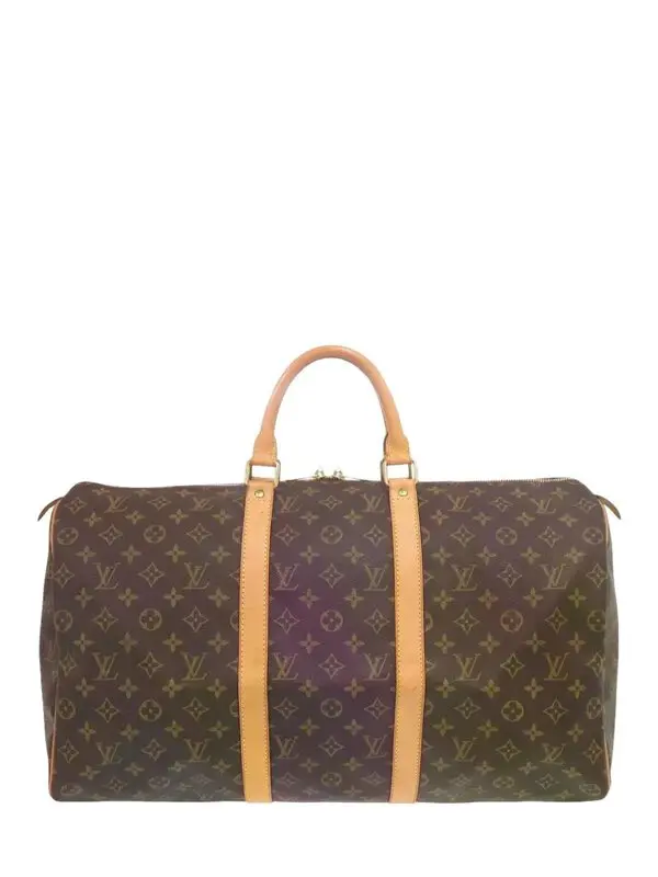 LOUIS VUITTON Monogram Keepall 50 Travel Bag - Brown