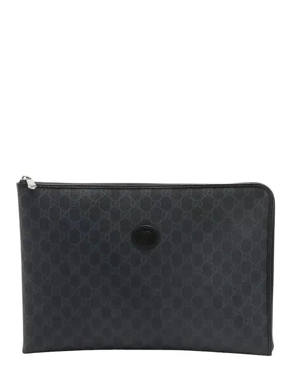 Gucci Gg Supreme Clutch Bag - Black