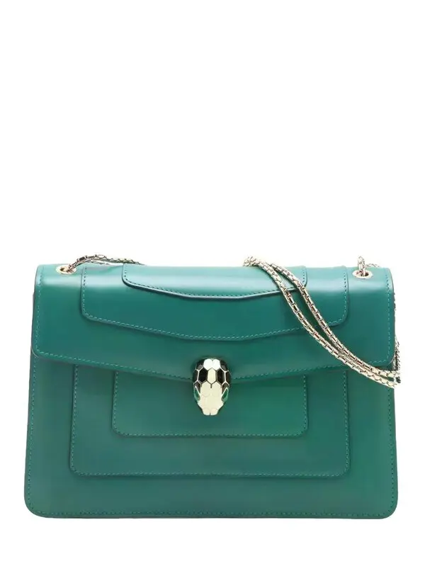 BVLGARI Serpenti Forever Shoulder Bag In Calfskin - Green