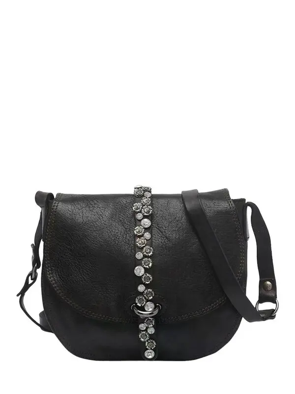 CAMPOMAGGI Linda Crystal Embellished Shoulder Bag - Brown