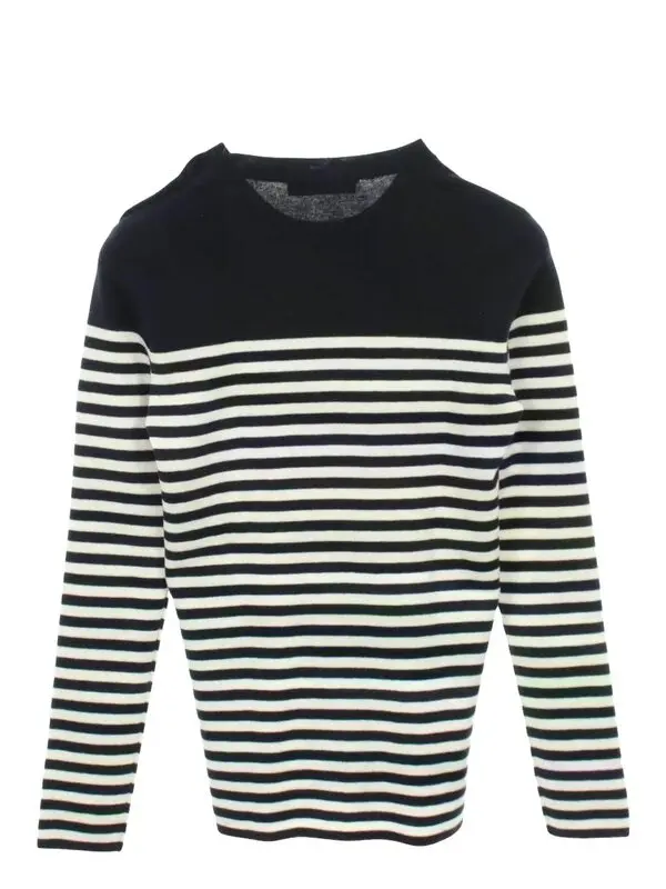 Prada Striped Wool Sweater - Blue