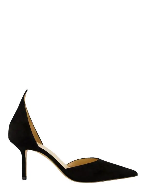 FRANCESCO RUSSO High Back Suede Pumps - Black