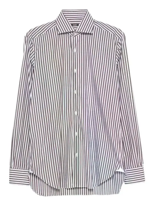 BARBA NAPOLI Striped Shirt - White