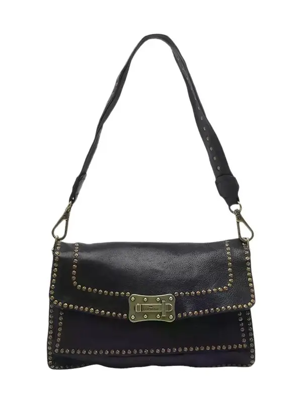 CAMPOMAGGI Agnese Stud Embellished Leather Tote Bag - Black