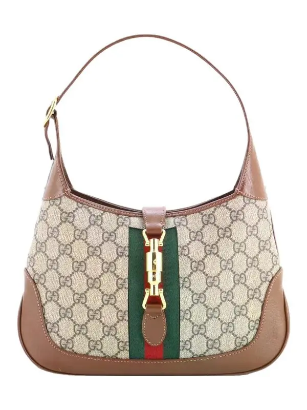 Gucci Jackie 1961 Gg Coated Canvas Small Hobo Bag - Brown