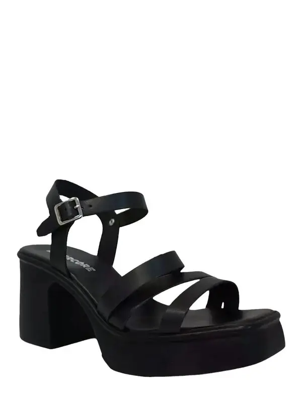 ALTERCORE Platform Sandals With Buckle Fastening - Black