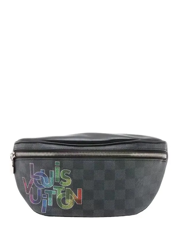 LOUIS VUITTON Damier Graphite Rainbow Logo Discovery Bumbag Belt Bag - Black