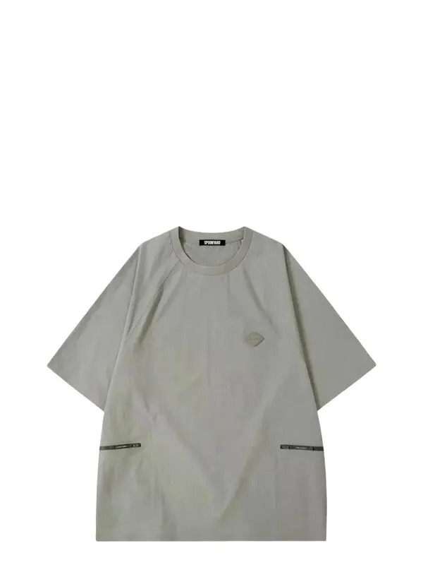 SPOONYARD Technical T-shirt With Zip Pockets - Grey
