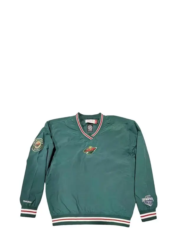 Mitchell & Ness Logo-patch V-neck Sweatshirt - Green