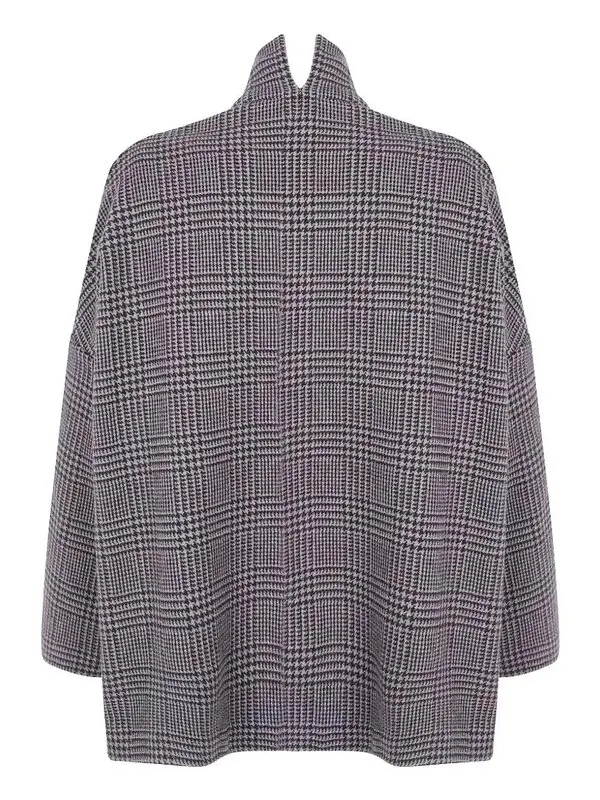 DANIELA GREGIS Prince Of Wales Check Oversized Jacket - Neutrals