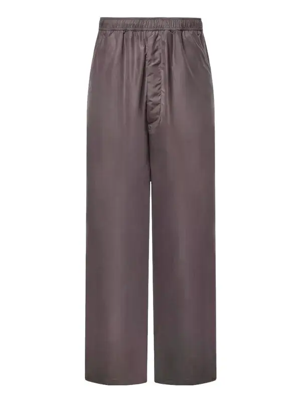 MAISON MARGIELA Satin Finish Elasticated Waistband Straight-leg Trousers - Brown