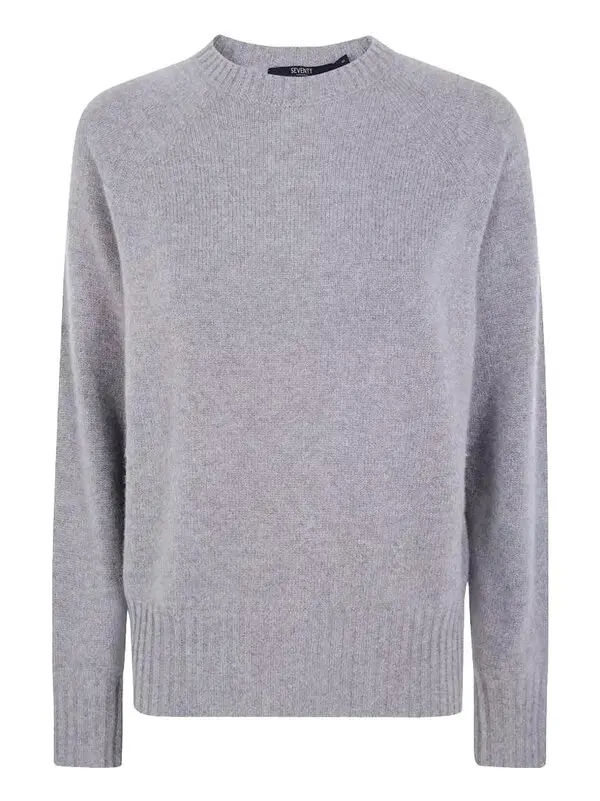Seventy Cashmere Raglan Sleeve Sweater - Grey
