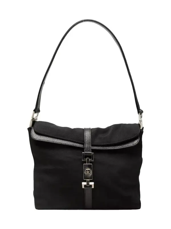 Gucci Canvas Jackie Shoulder Bag - Black