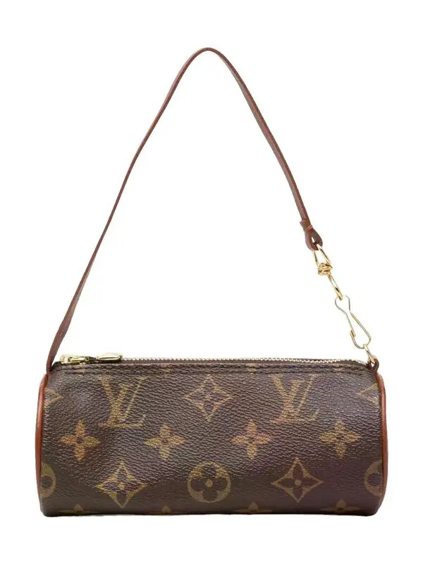 LOUIS VUITTON Monogram Papillon Pochette Handheld Bag - Brown