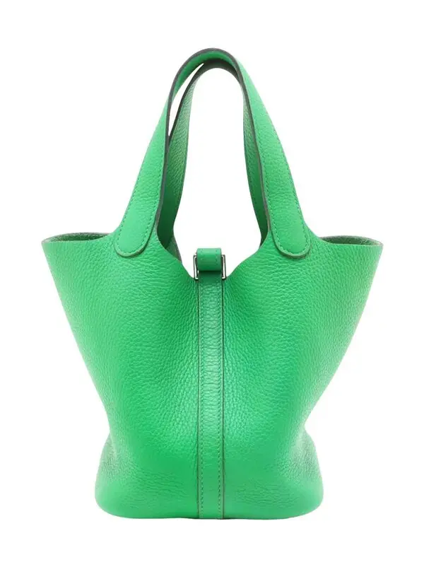 Hermès Clemence Picotin Lock 18 Handbag - Green