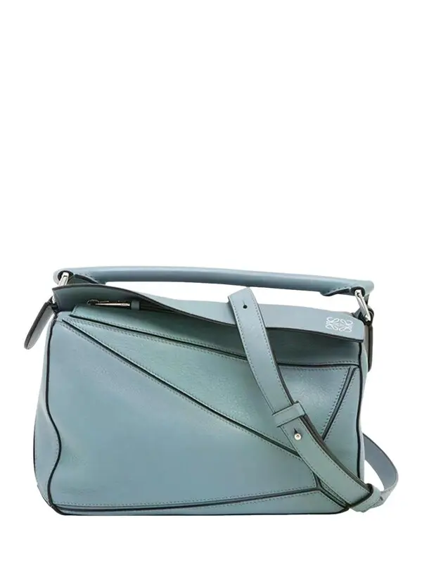 Loewe Calfskin Puzzle Satchel - Blue