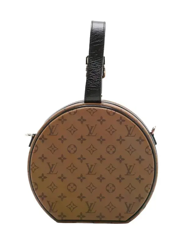 LOUIS VUITTON Monogram Reverse Petite Boite Chapeau Satchel - Brown