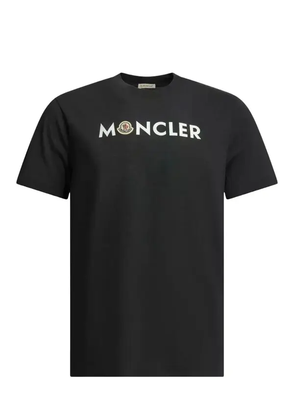 Moncler Logo Cotton T-shirt - Blue