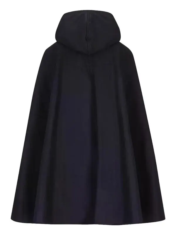 CINI Hooded Button-up Cape - Blue