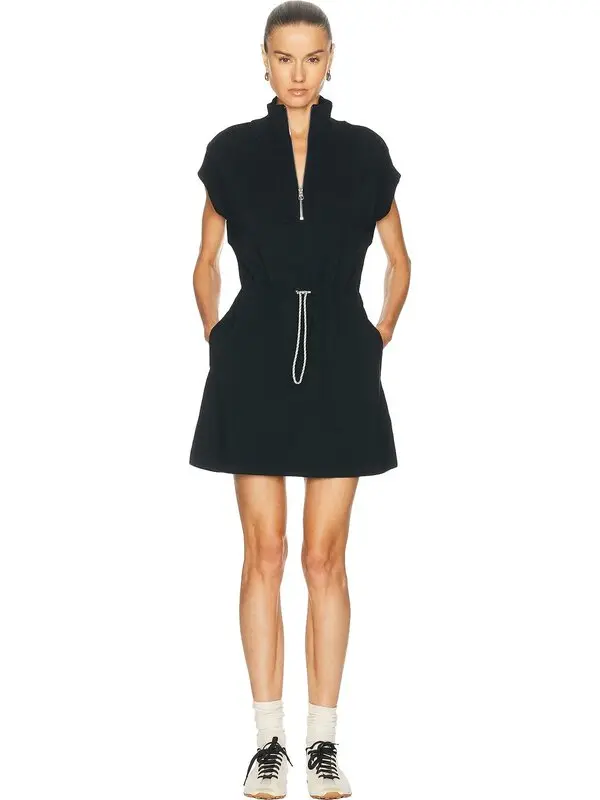 Varley Avaya Half Zip Dress - Black