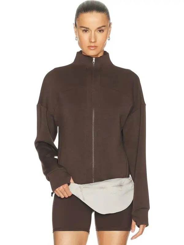 Varley Tayah Zip Through Jacket - Coffee Bean