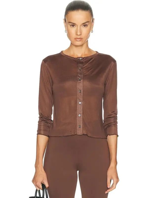 THE PARK Hazel Cardigan - Chocolate