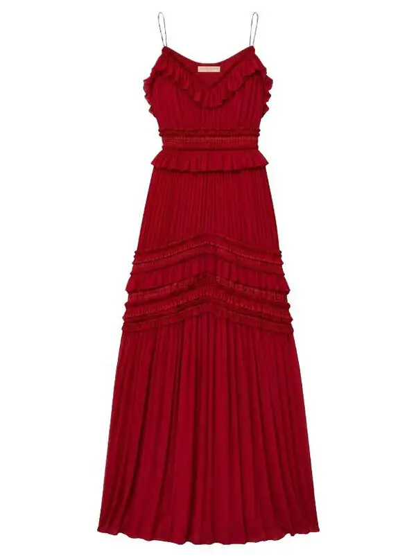 Ulla Johnson Dorothea Sleeveless Silk Gown - Cerise