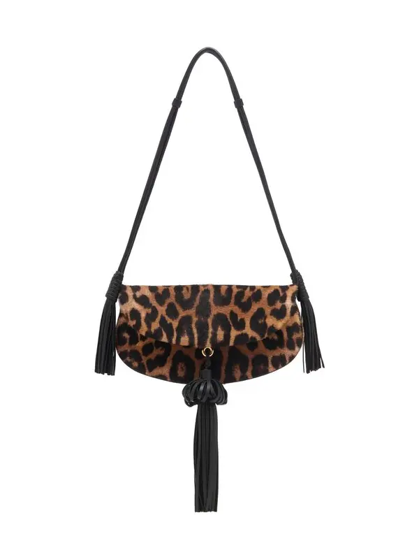 Ulla Johnson Paloma Flap Tassel Bag - Leopard