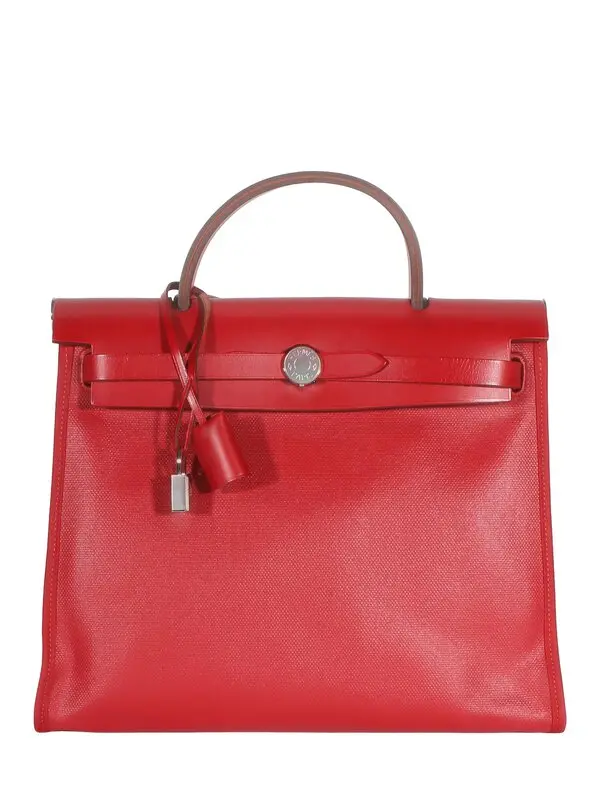 Hermès Herbag Zip 31 Shoulder Bag - Red