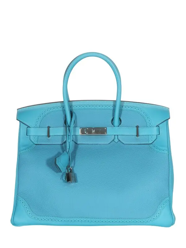 Hermès Birkin 35 Togo Leather Handbag - Blue