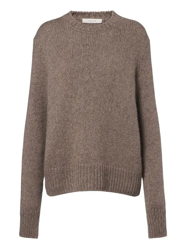 THE ROW Pato Cashmere Sweater In Charcoal Melange - Grey