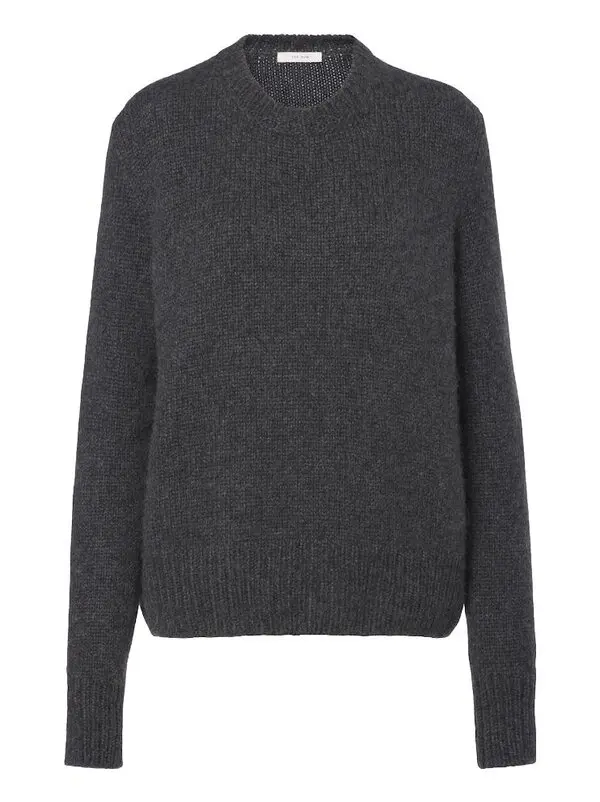 THE ROW Pato Cashmere Sweater In Charcoal Melange - Grey