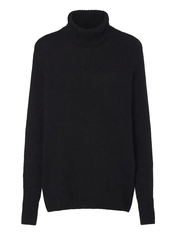 THE ROW Plira Cashmere Turtleneck Sweater - Black