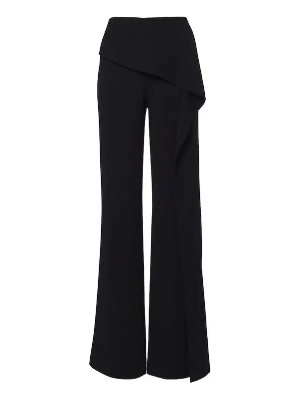 Roland Mouret Draped Wide-leg Pants - Black