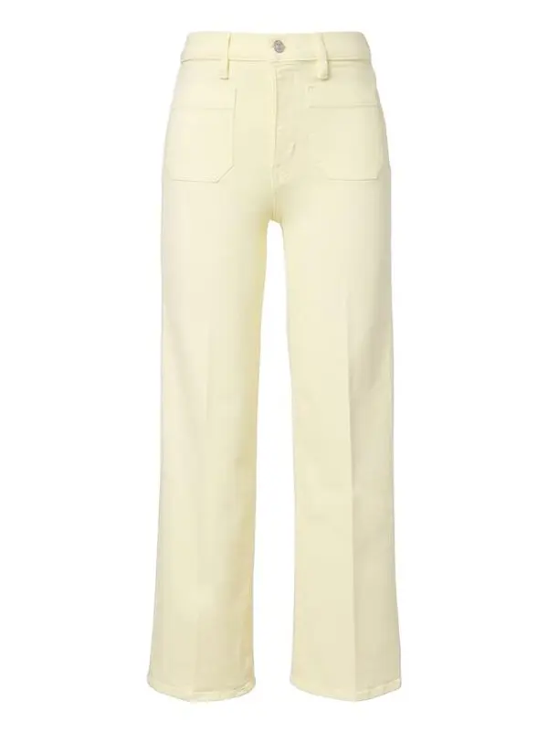 FRAME Anchor Cropped Straight Jeans - Yellow