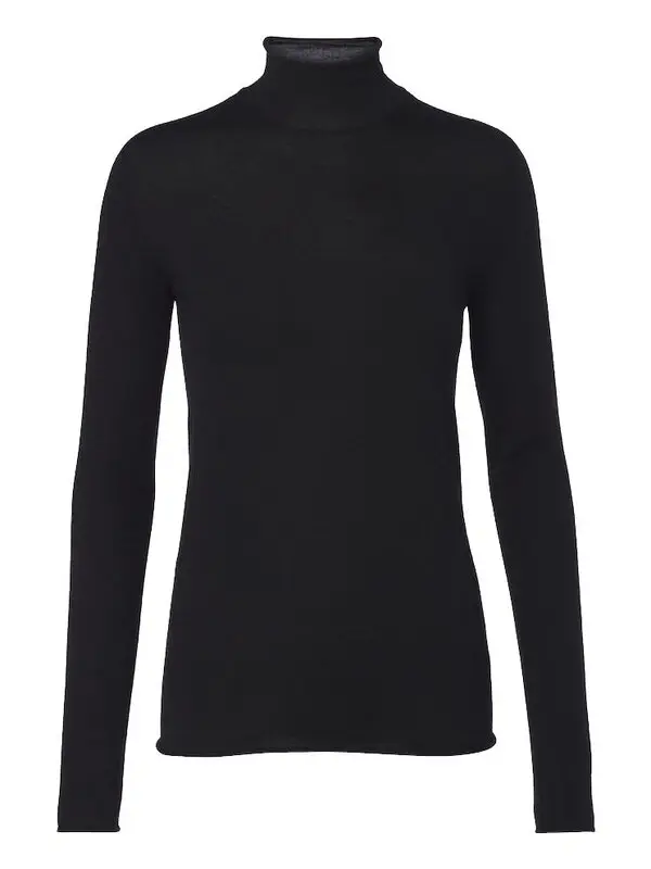 THE ROW Phaed Ribbed-knit Cashmere Sweater - Black