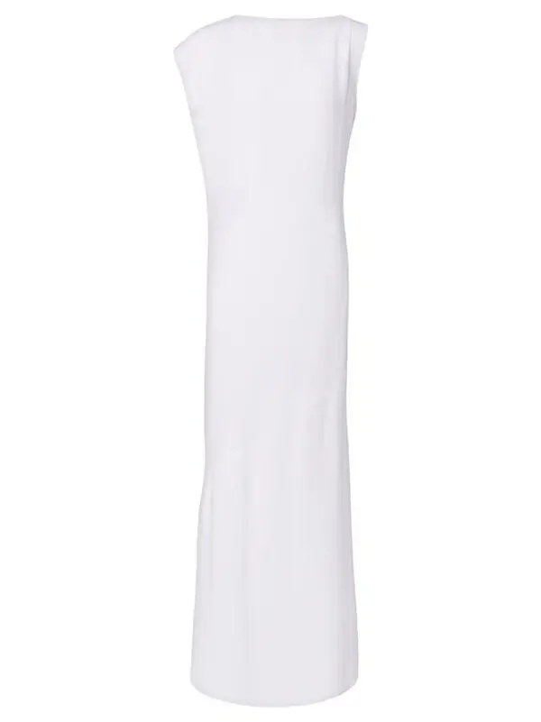 Jacquemus Drapée Jersey Maxi Dress - White