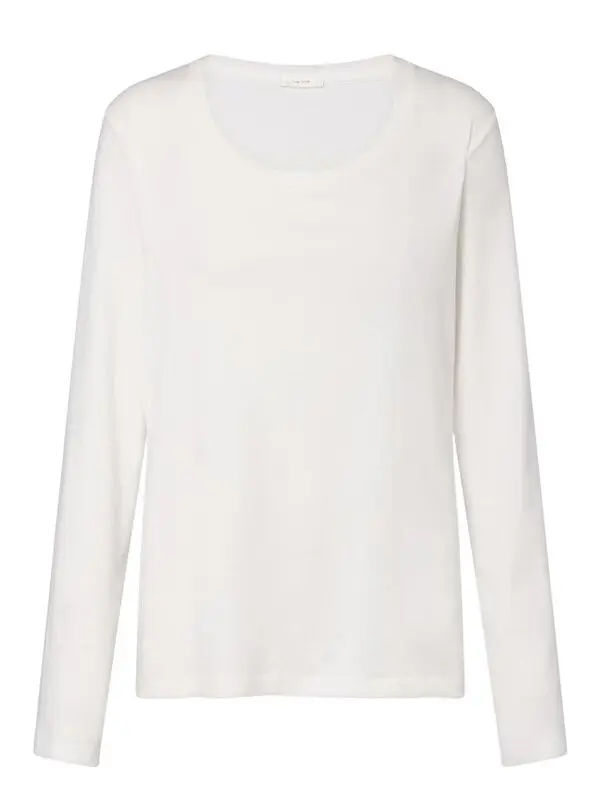 THE ROW Kalto Cotton Jersey Top - White