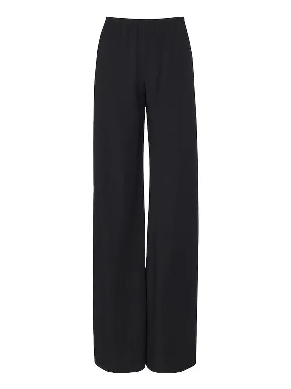 THE ROW Gala Wool Wide-leg Pants - Black